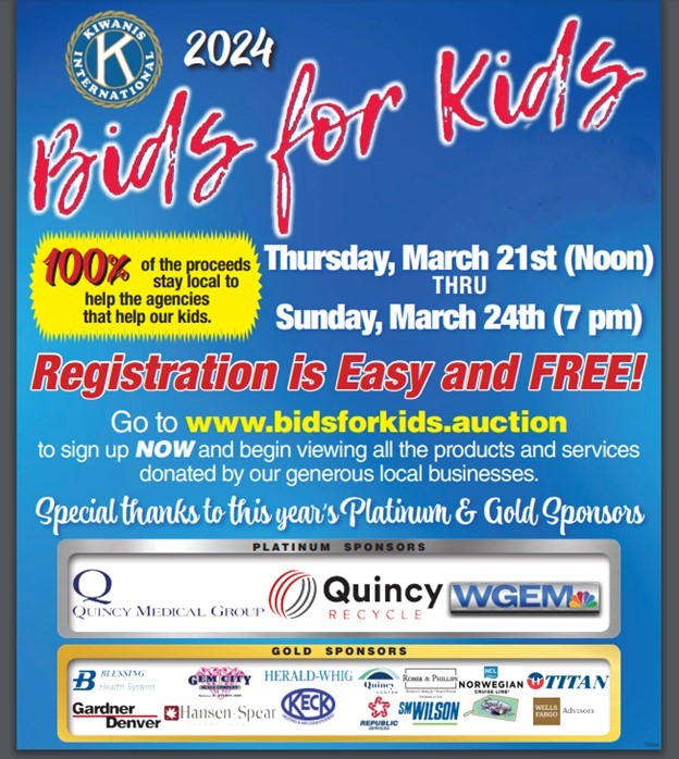 Kiwanis Bids for Kids Auction - Quincy Town Center